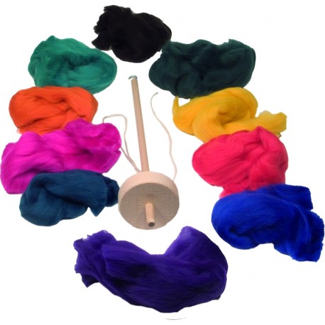 Rueca manual para hilar como nuestros antepasados. Está en Ecodukatoys